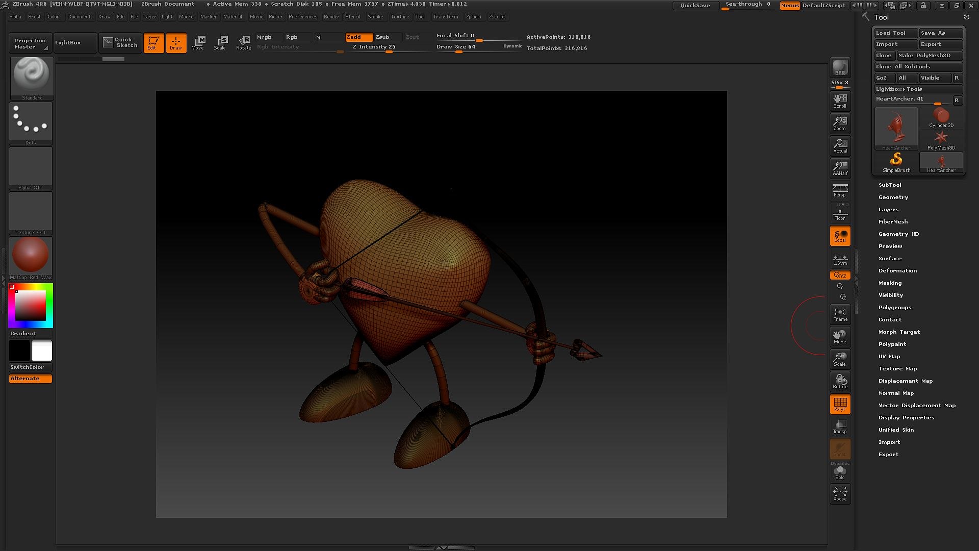 3d Model Heart Archer