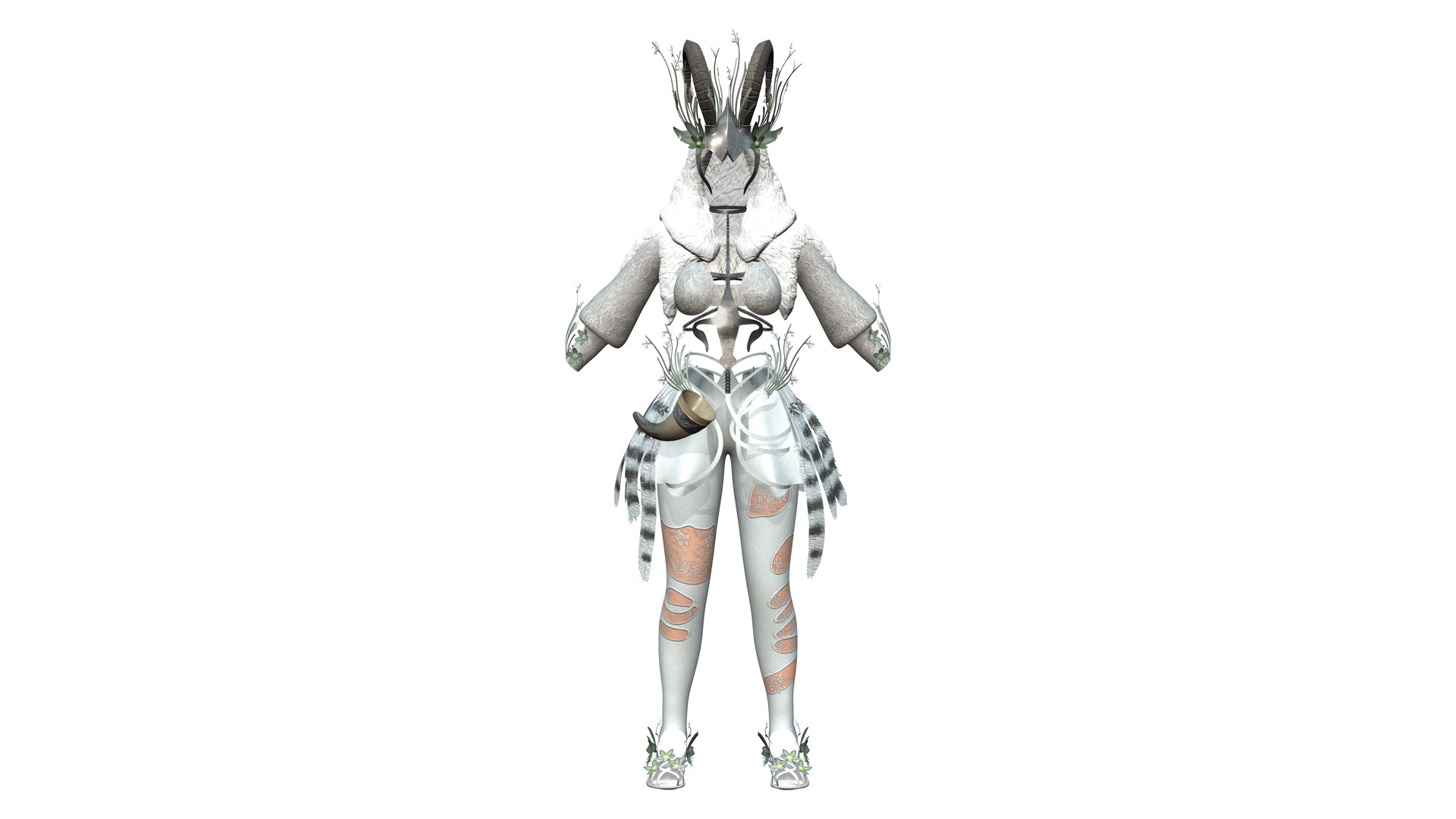 Full Horn Fantasy Outfit 3D Model - TurboSquid 1967839