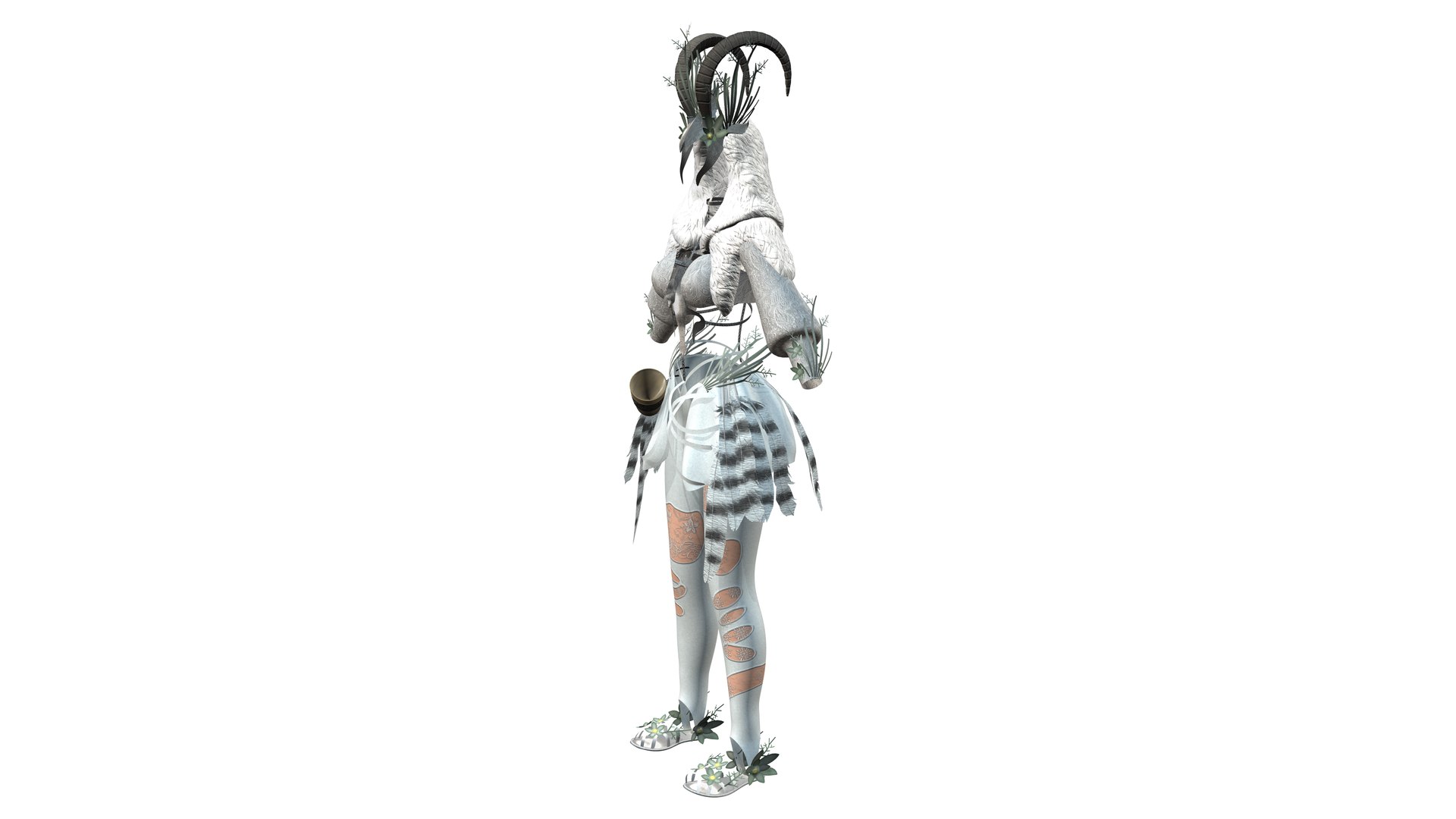 Full Horn Fantasy Outfit 3D Model - TurboSquid 1967839