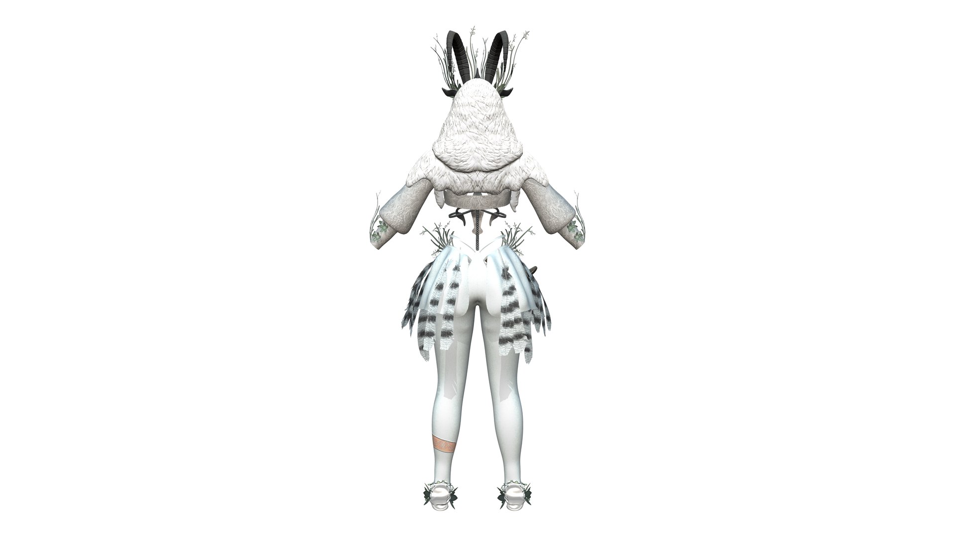 Full Horn Fantasy Outfit 3D Model - TurboSquid 1967839