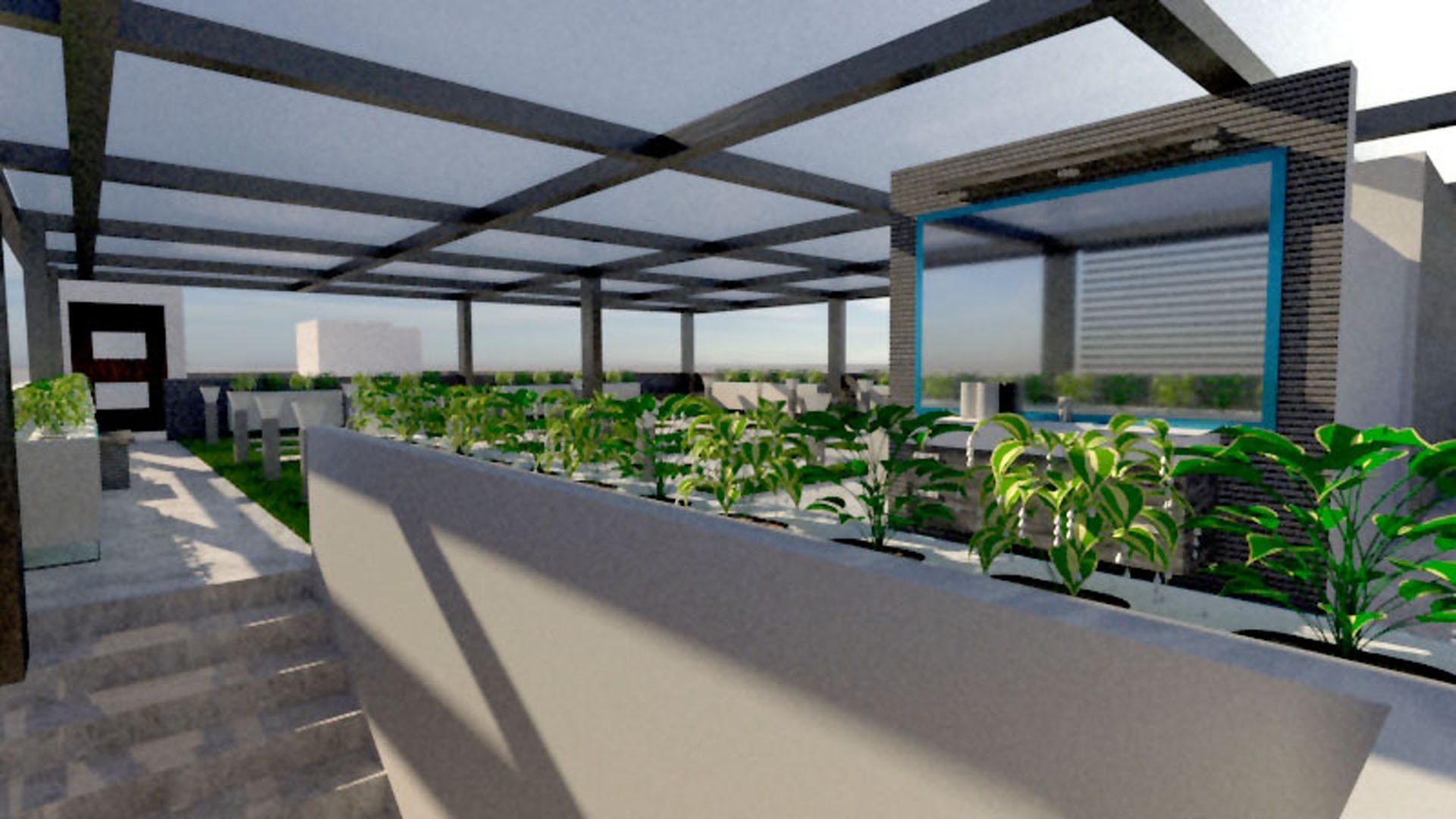 Roof Garden Model - TurboSquid 2154348