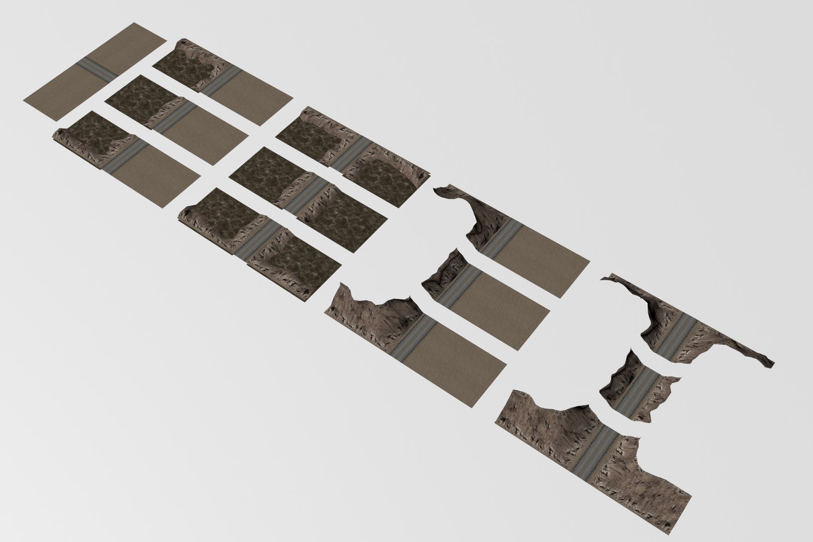 pro road terrain pack 3d model