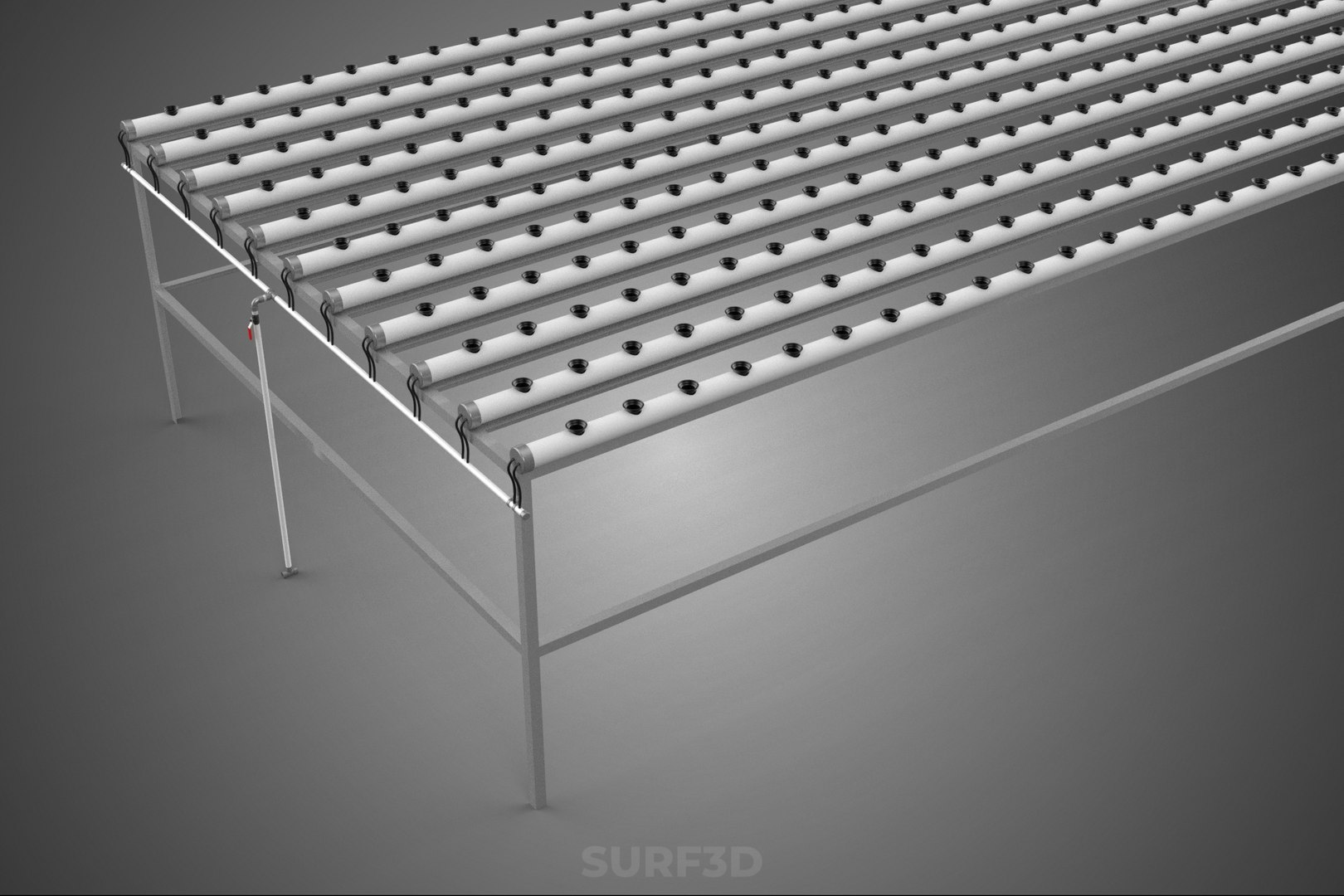 LARGE HYDROPONIC RACK NETCUP NFT SYSTEM ARRAY GARDENING FARMING 3D ...