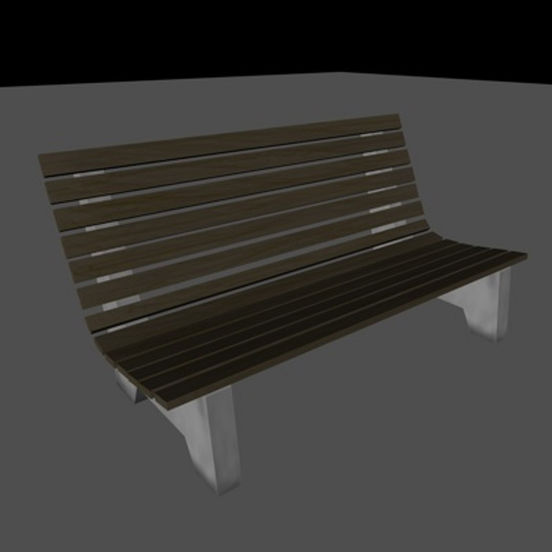 low-poly bench 3d 3ds
