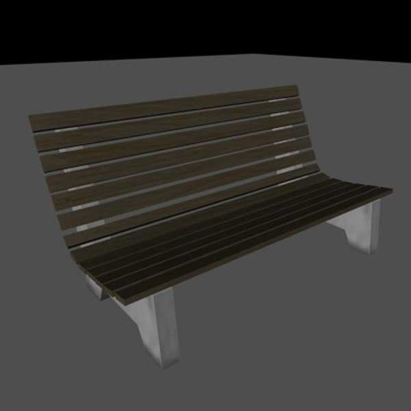 low-poly bench 3d 3ds