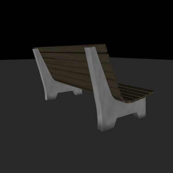 low-poly bench 3d 3ds