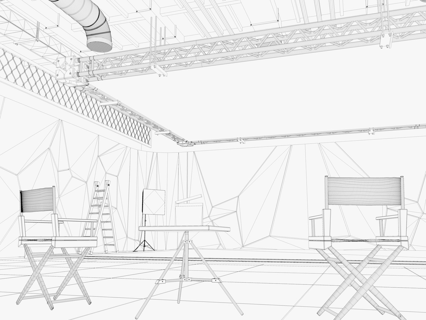 Hangar Photo Studio Scene 3D Model - TurboSquid 2251811