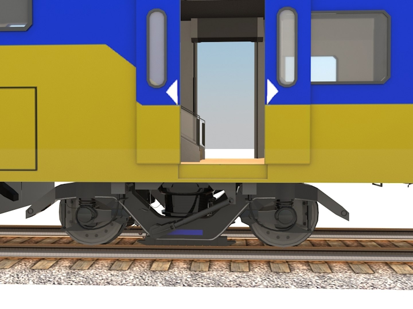 Passenger Train Ddz 3d Obj