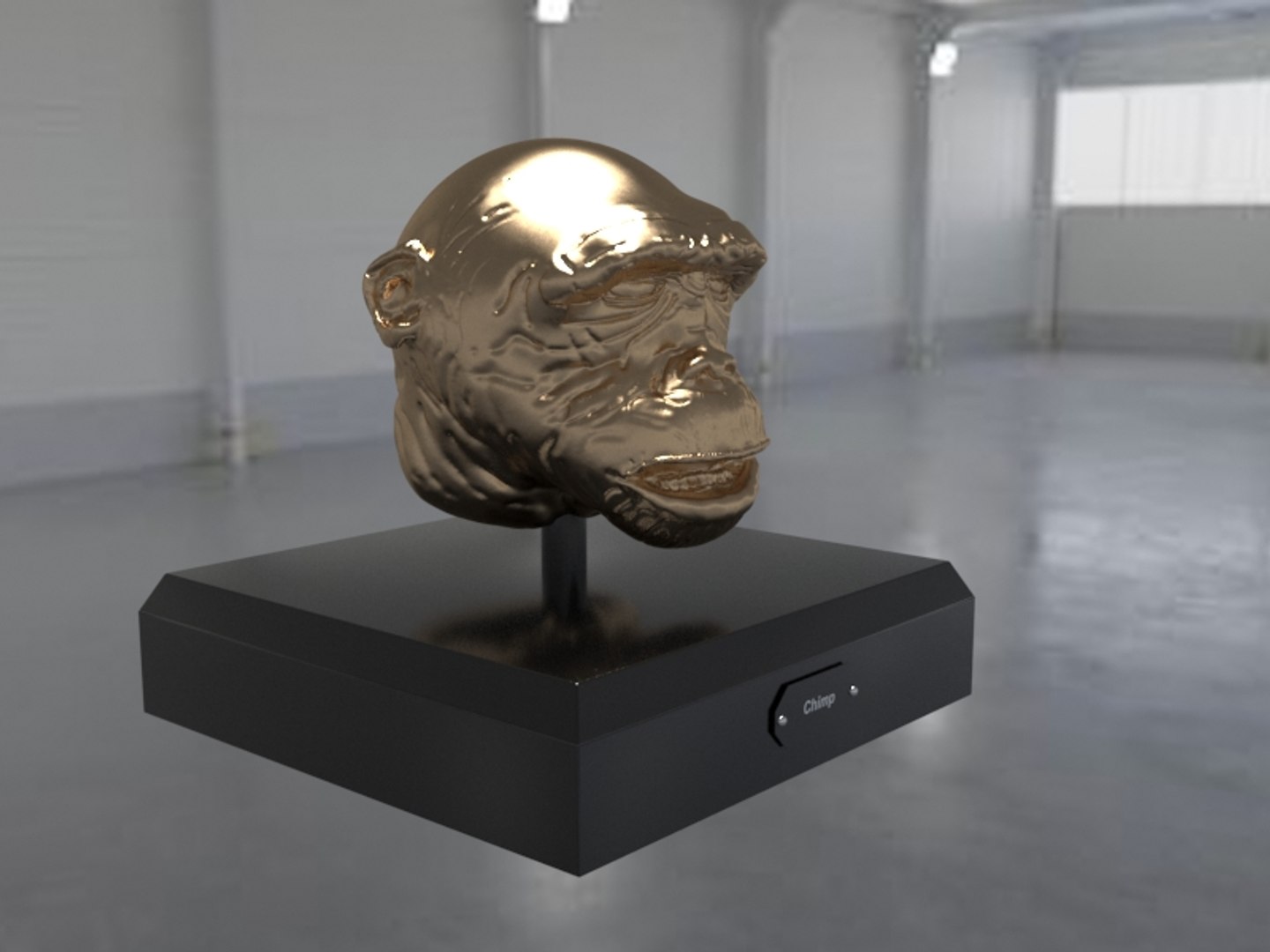 3D Model Monkey Head Statue - TurboSquid 1296423