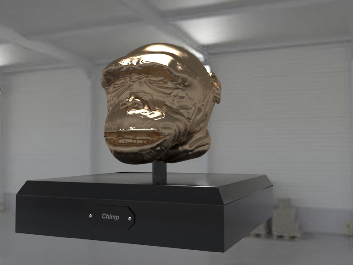 3D Model Monkey Head Statue - TurboSquid 1296423