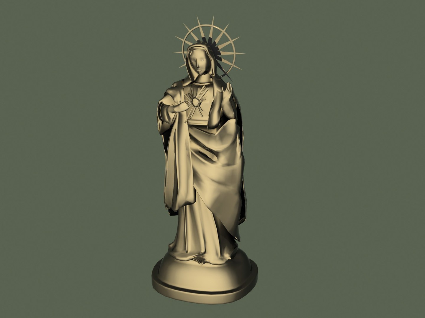 Statue Mary 3d Model