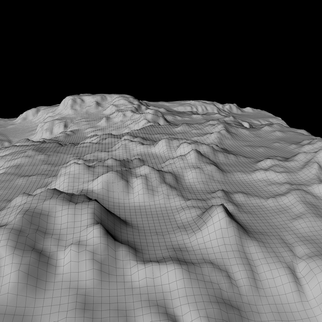 3d terrain realistic model