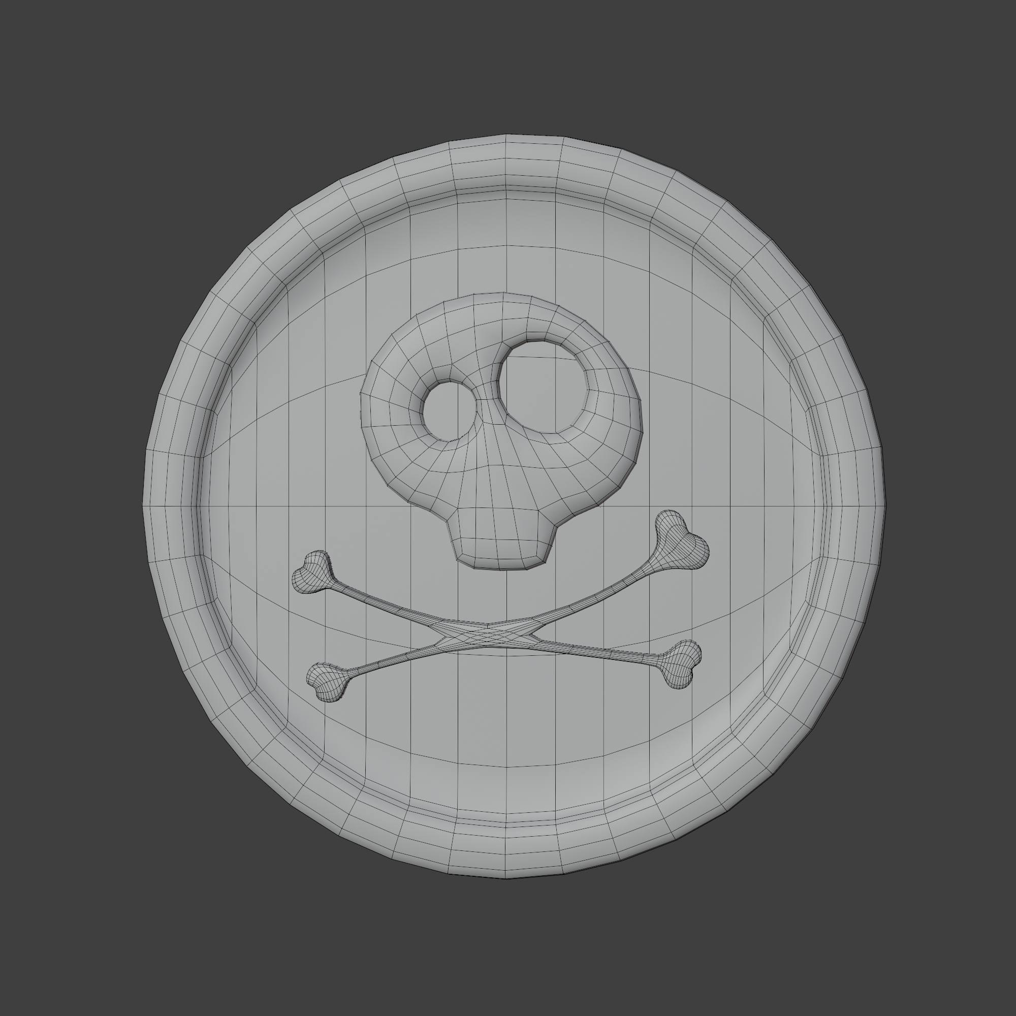 3D Golden Coin with Pirate Sign as Skull and Bones model - TurboSquid ...