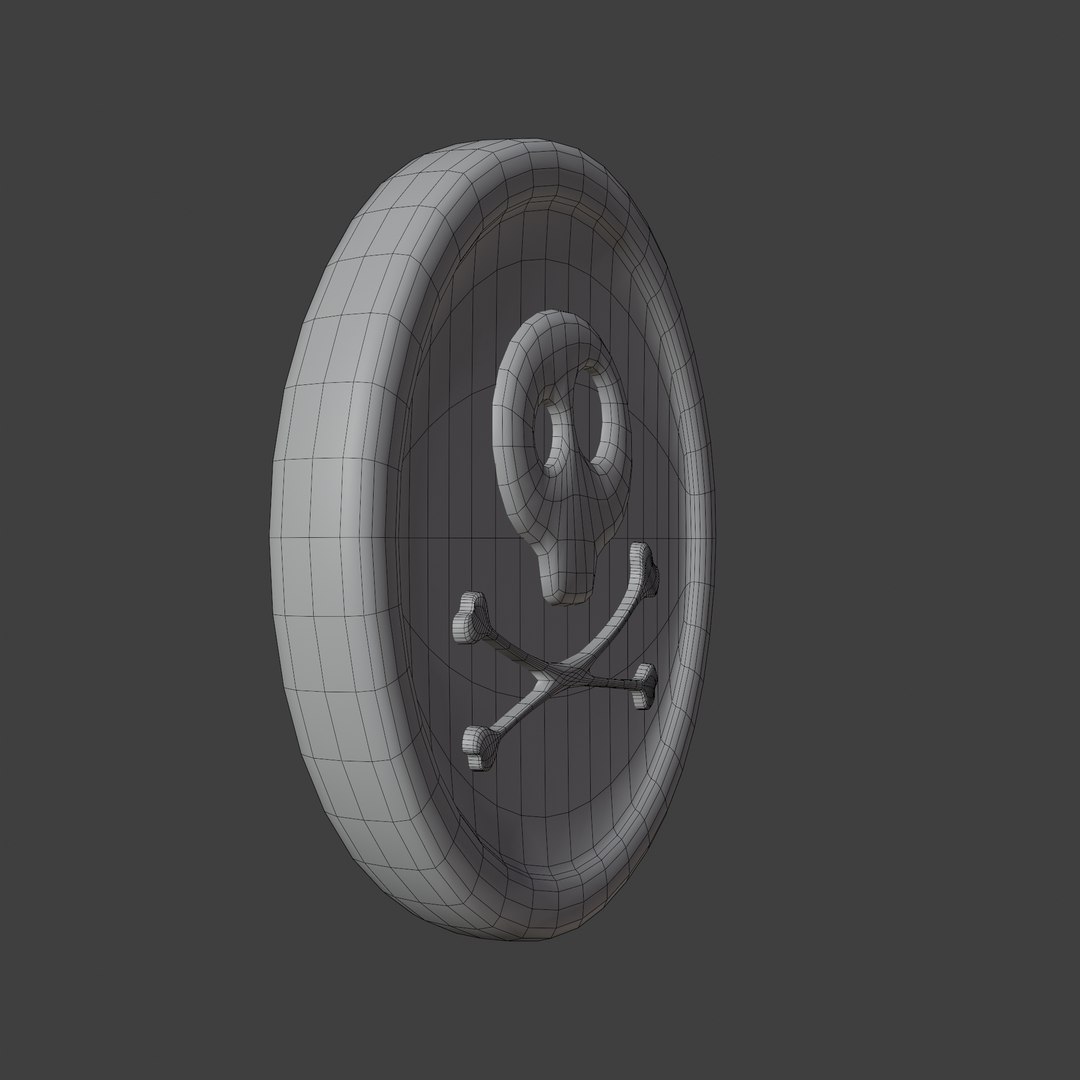 3D Golden Coin With Pirate Sign As Skull And Bones Model - TurboSquid ...