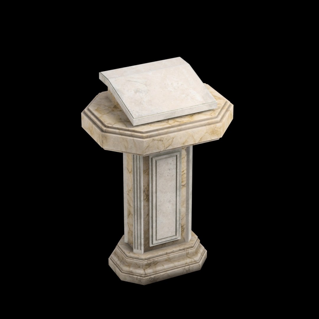3D Marble Pulpit Model - TurboSquid 1509350