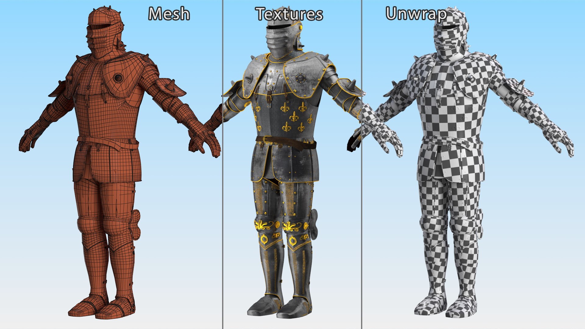 3D Medieval Knight Armor Suit Model - TurboSquid 2215067