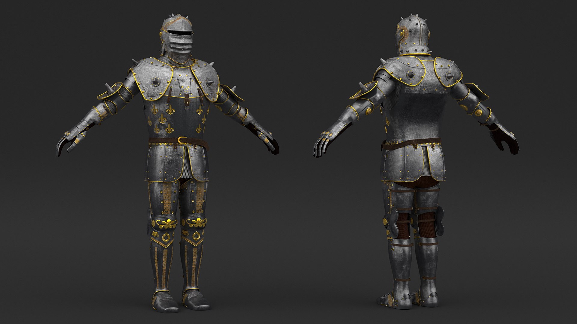 3D Medieval Knight Armor Suit Model - TurboSquid 2215067