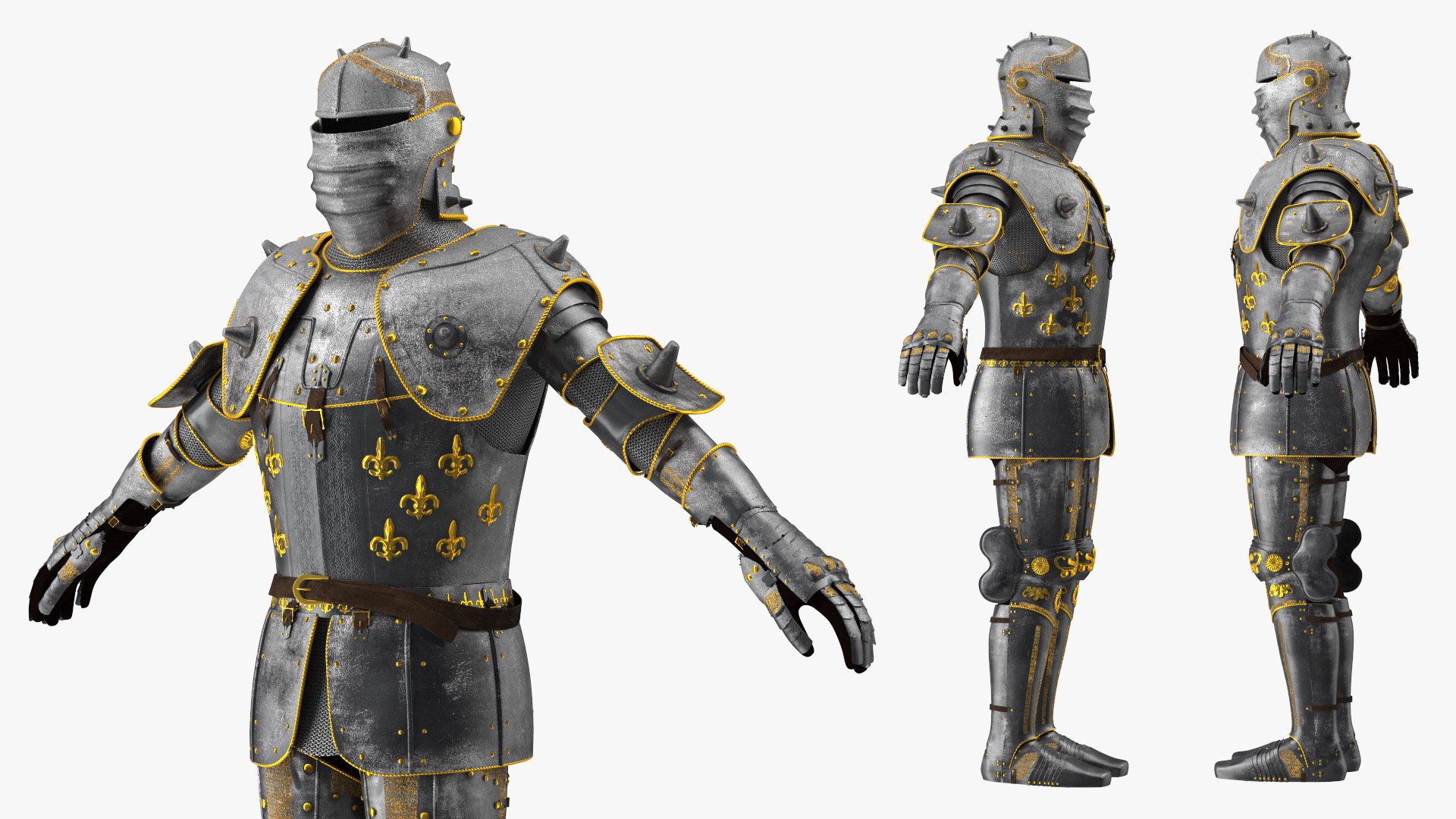3D Medieval Knight Armor Suit Model - TurboSquid 2215067