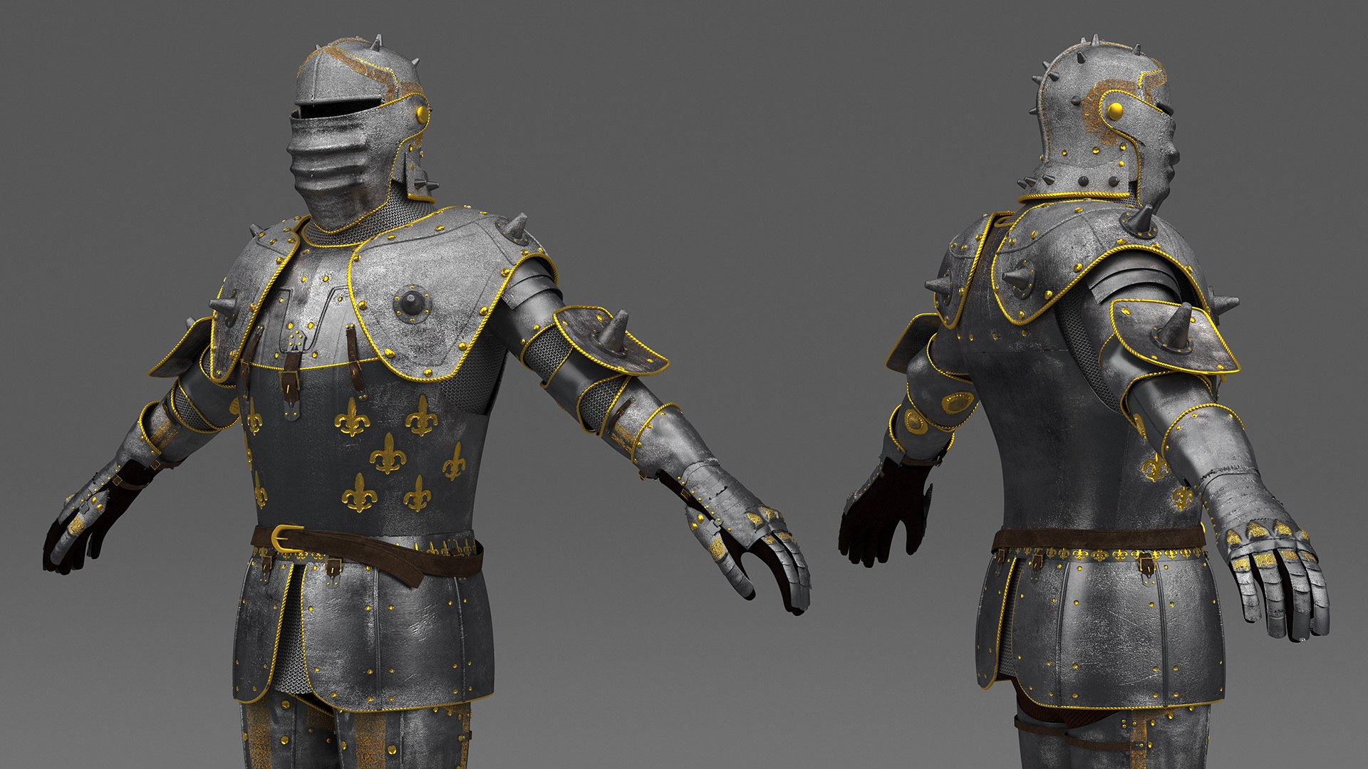 3D Medieval Knight Armor Suit Model - TurboSquid 2215067