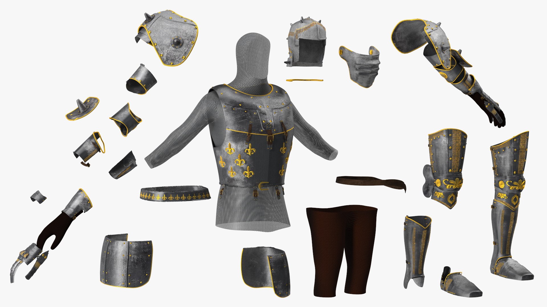 3D Medieval Knight Armor Suit Model - TurboSquid 2215067