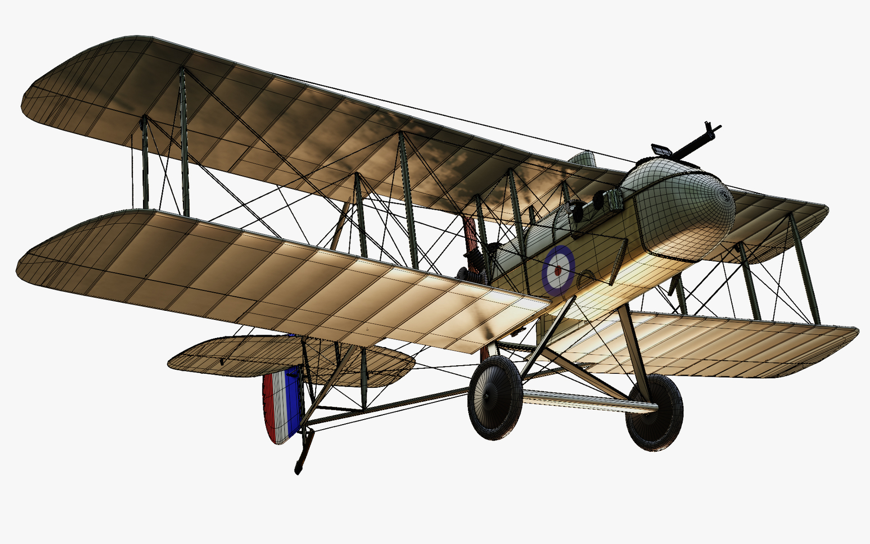 3ds max airco dh 2 aircraft
