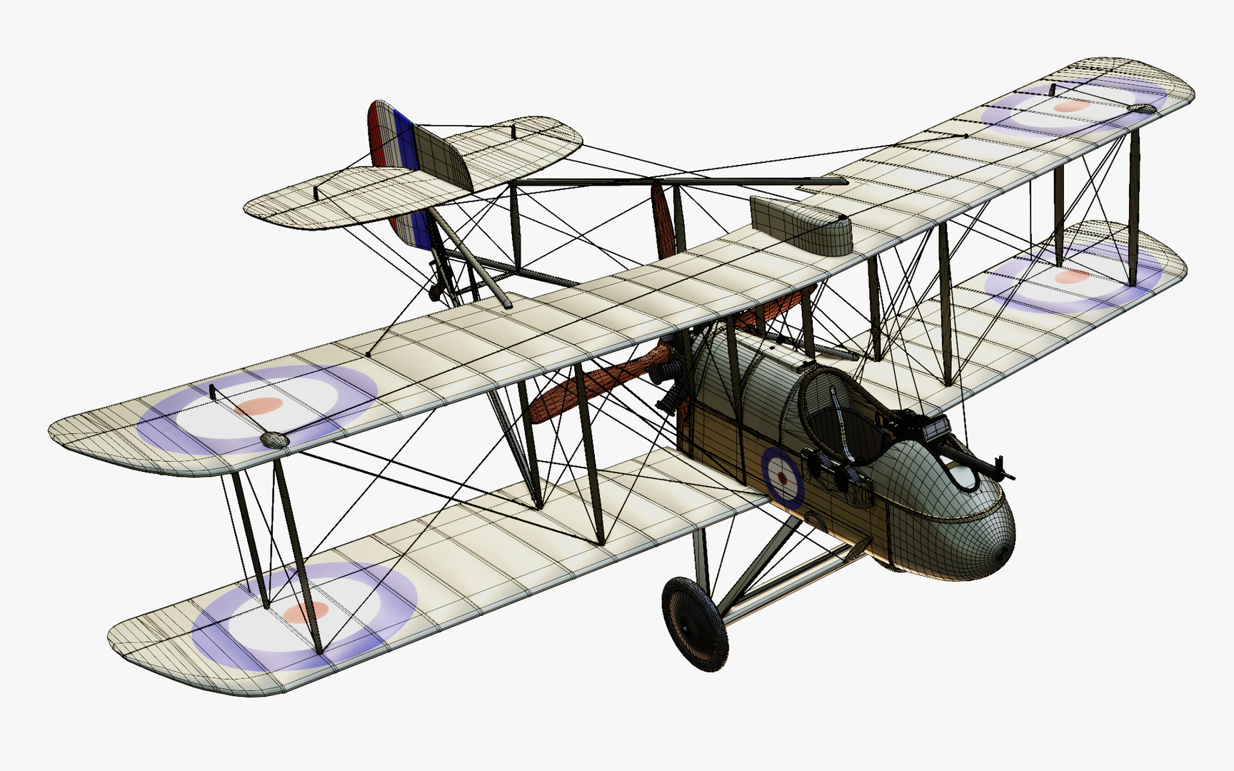 3ds max airco dh 2 aircraft