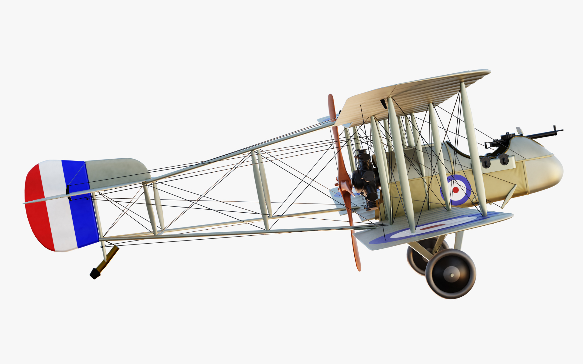 3ds max airco dh 2 aircraft