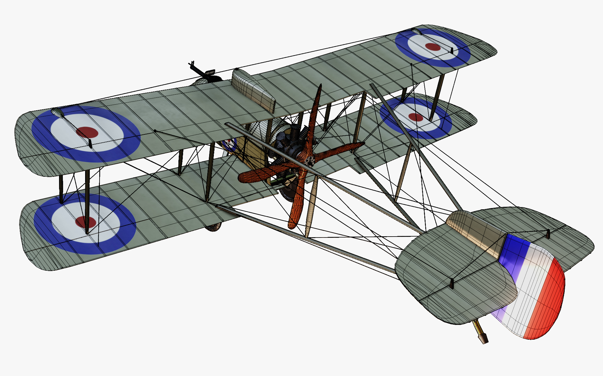 3ds max airco dh 2 aircraft