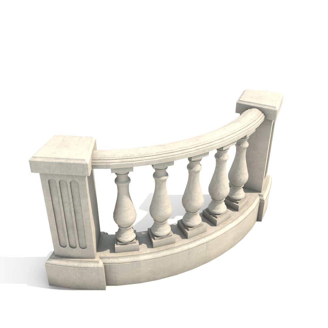 3D Model Balustrade Baluster Architecture - TurboSquid 1361826