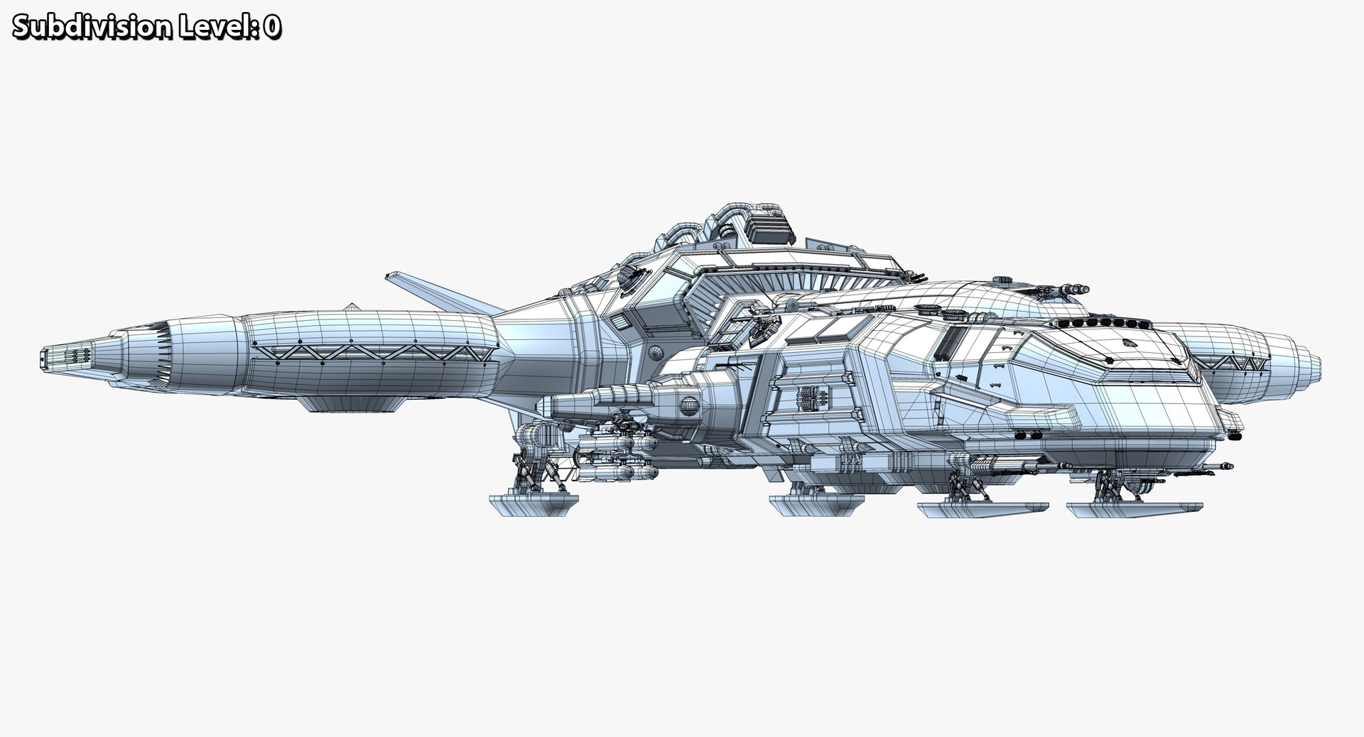 3d model of fictional aircraft dropship