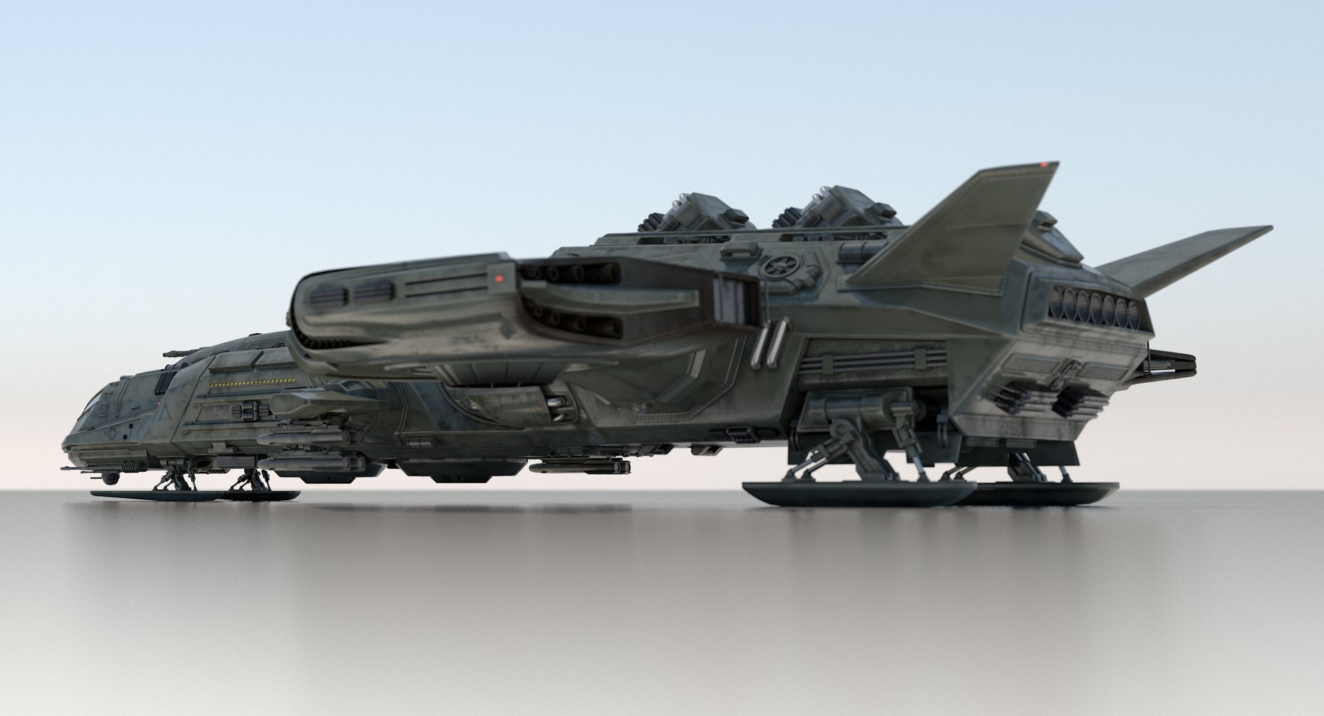 3d Model Of Fictional Aircraft Dropship