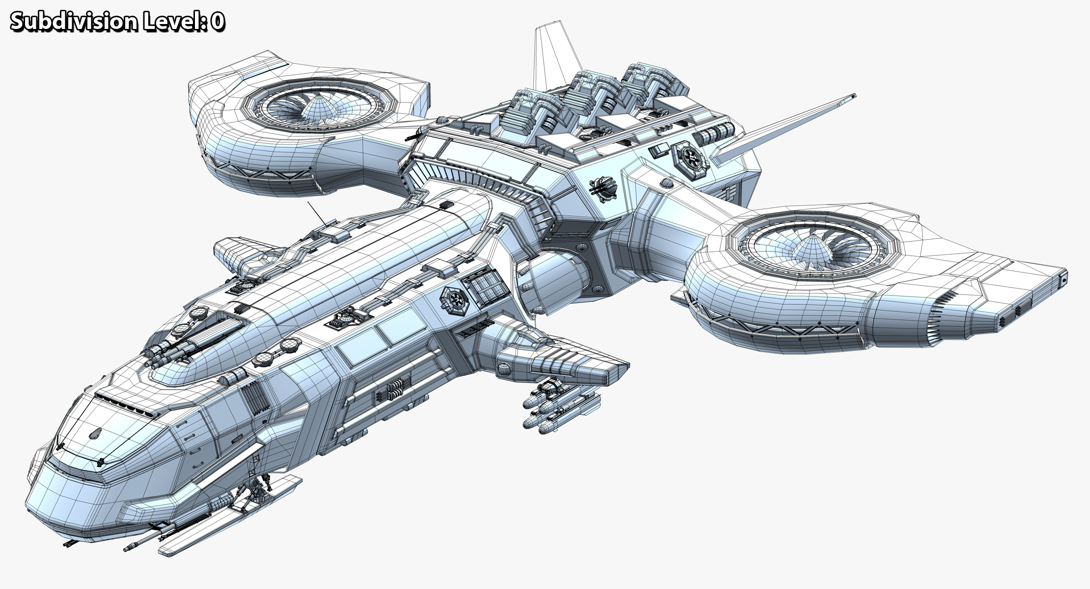 3d model of fictional aircraft dropship