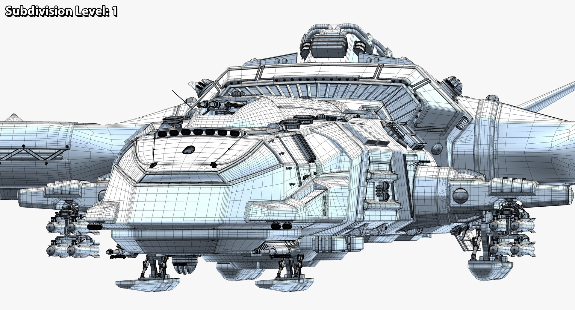 3d model of fictional aircraft dropship