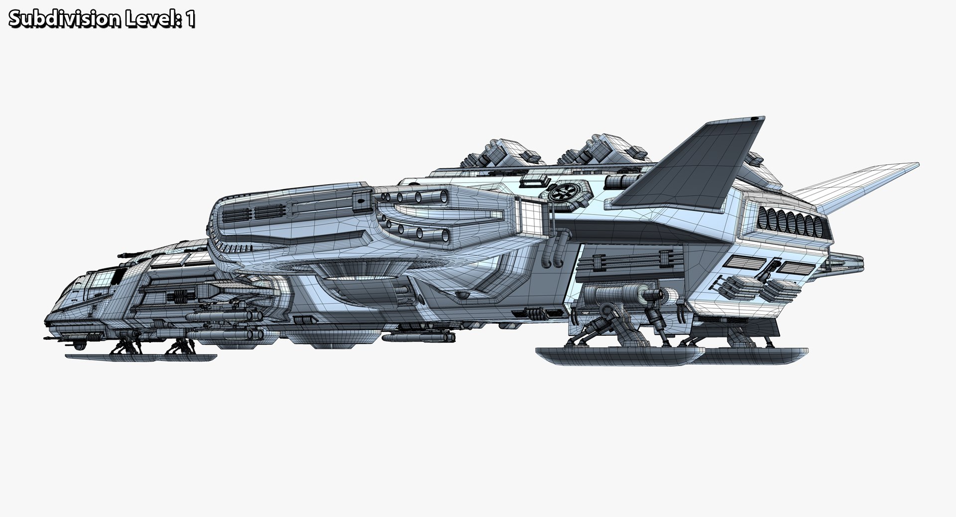 3d model of fictional aircraft dropship