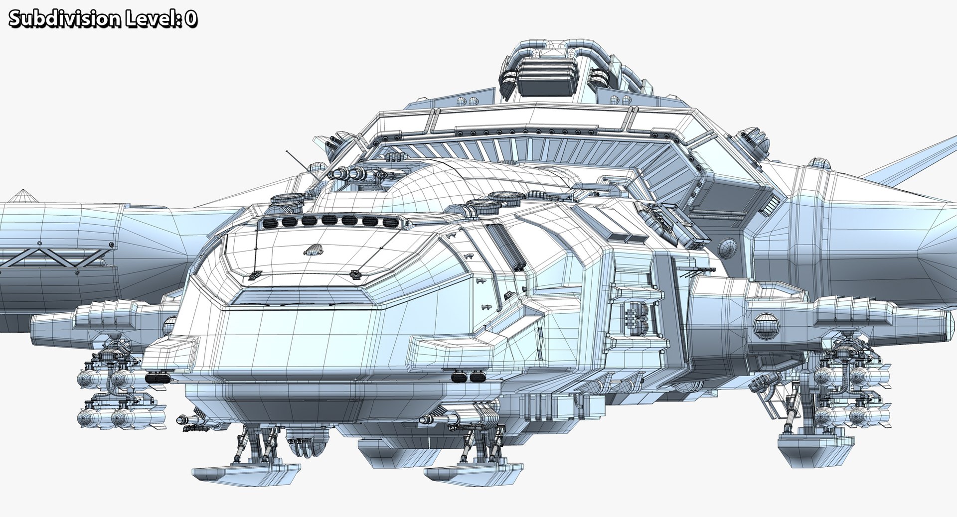3d model of fictional aircraft dropship