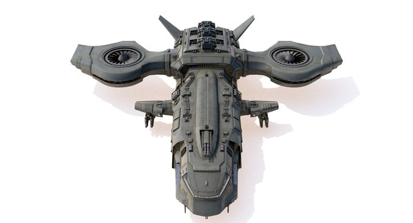 3d model of fictional aircraft dropship