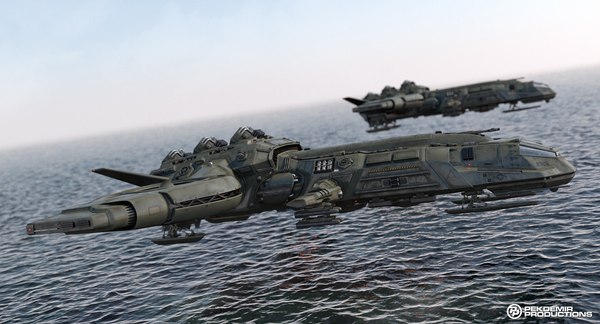 3d model of fictional aircraft dropship