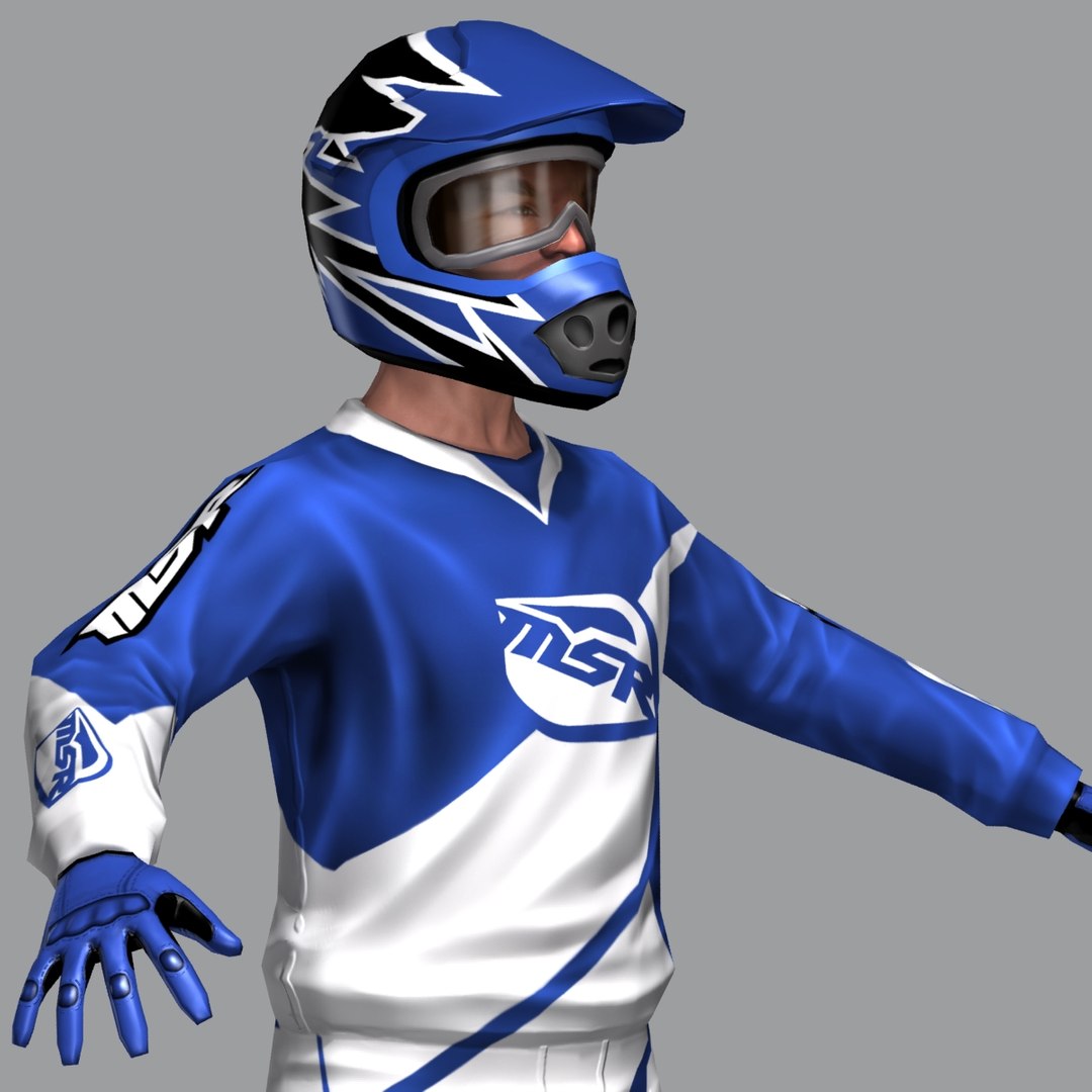 Motocross Rider 3d Max