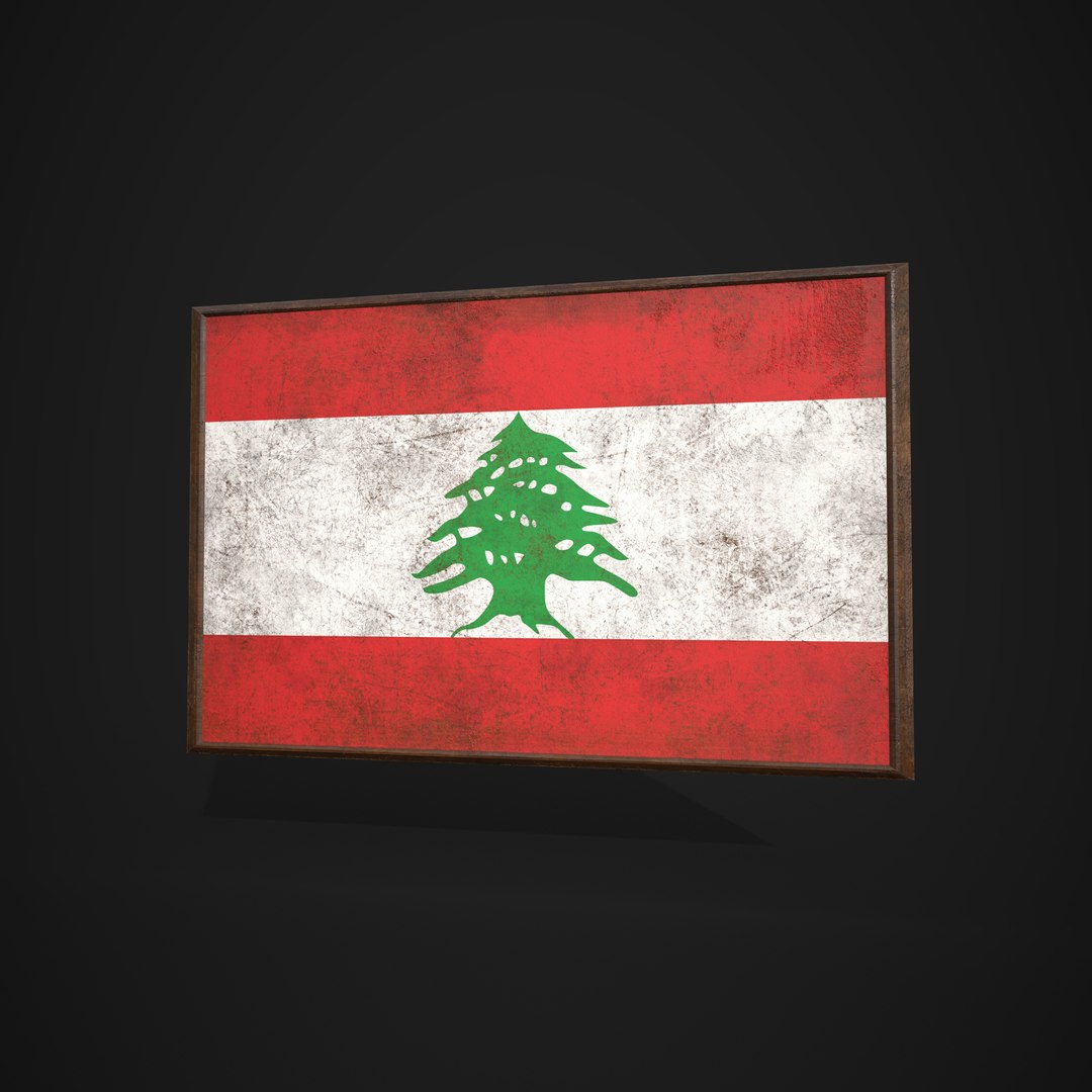 Old Picture Frame With Lebanon Flag - Game Ready PBR Low-poly 3D Model ...