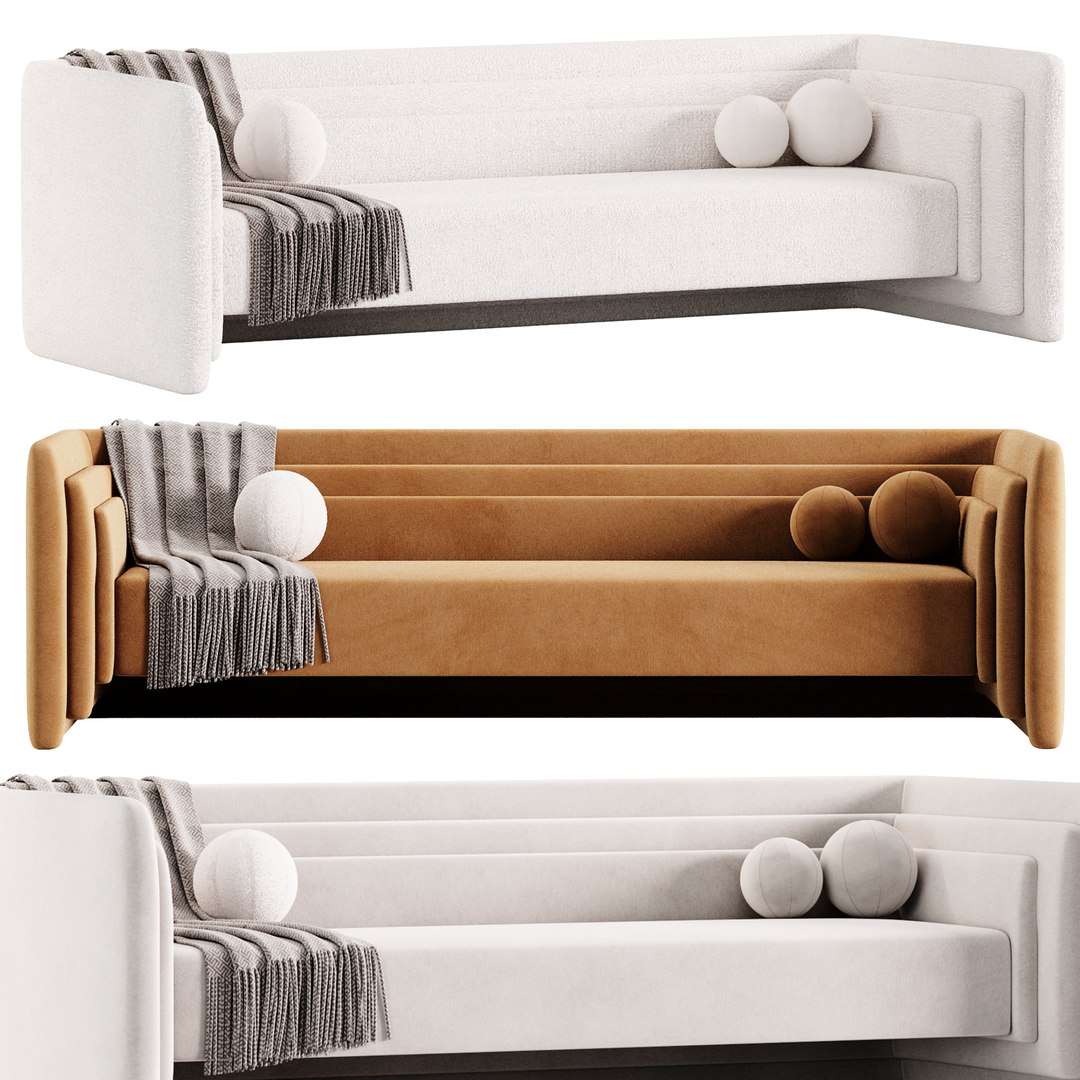 3D Saint Germain Sofa By Fabrice Juan Model - TurboSquid 2112872