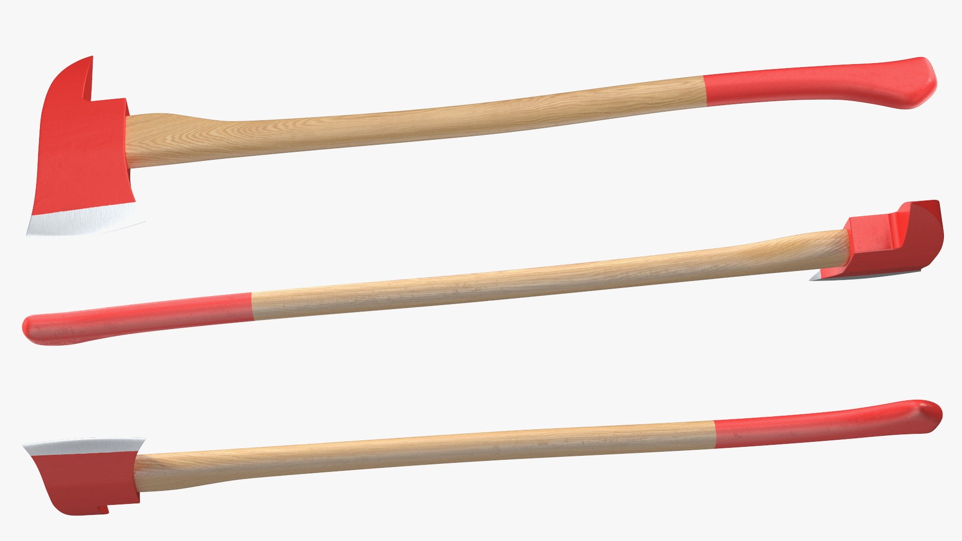 Fireman Axe With Wooden Handle New Model - TurboSquid 2178327