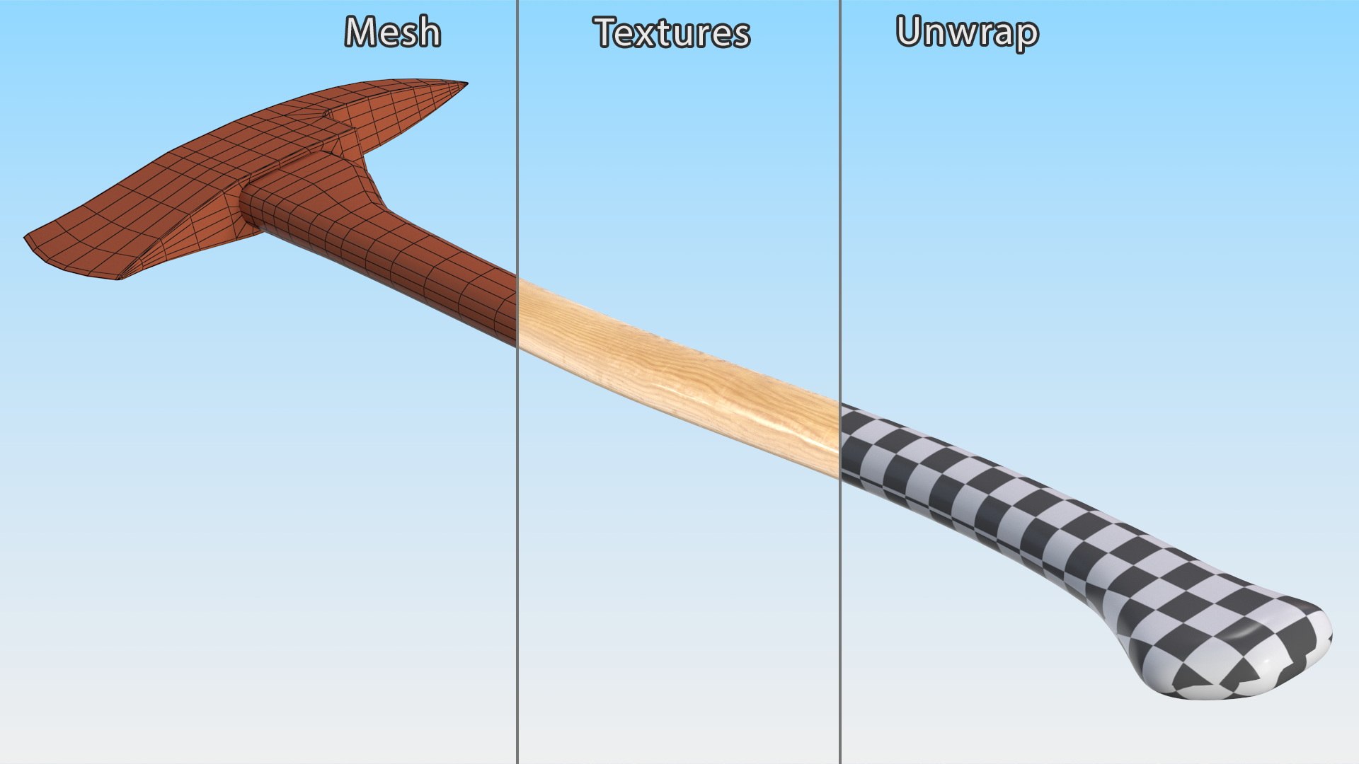 Fireman Axe With Wooden Handle New Model - TurboSquid 2178327