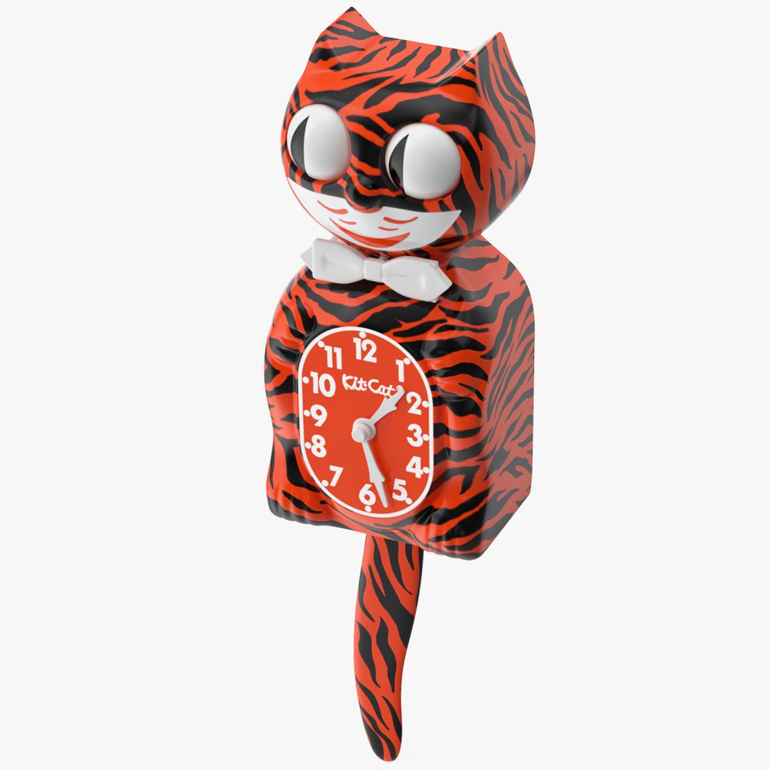 Bengal Tiger Kit Cat Clock Rigged 3D - TurboSquid 2065197