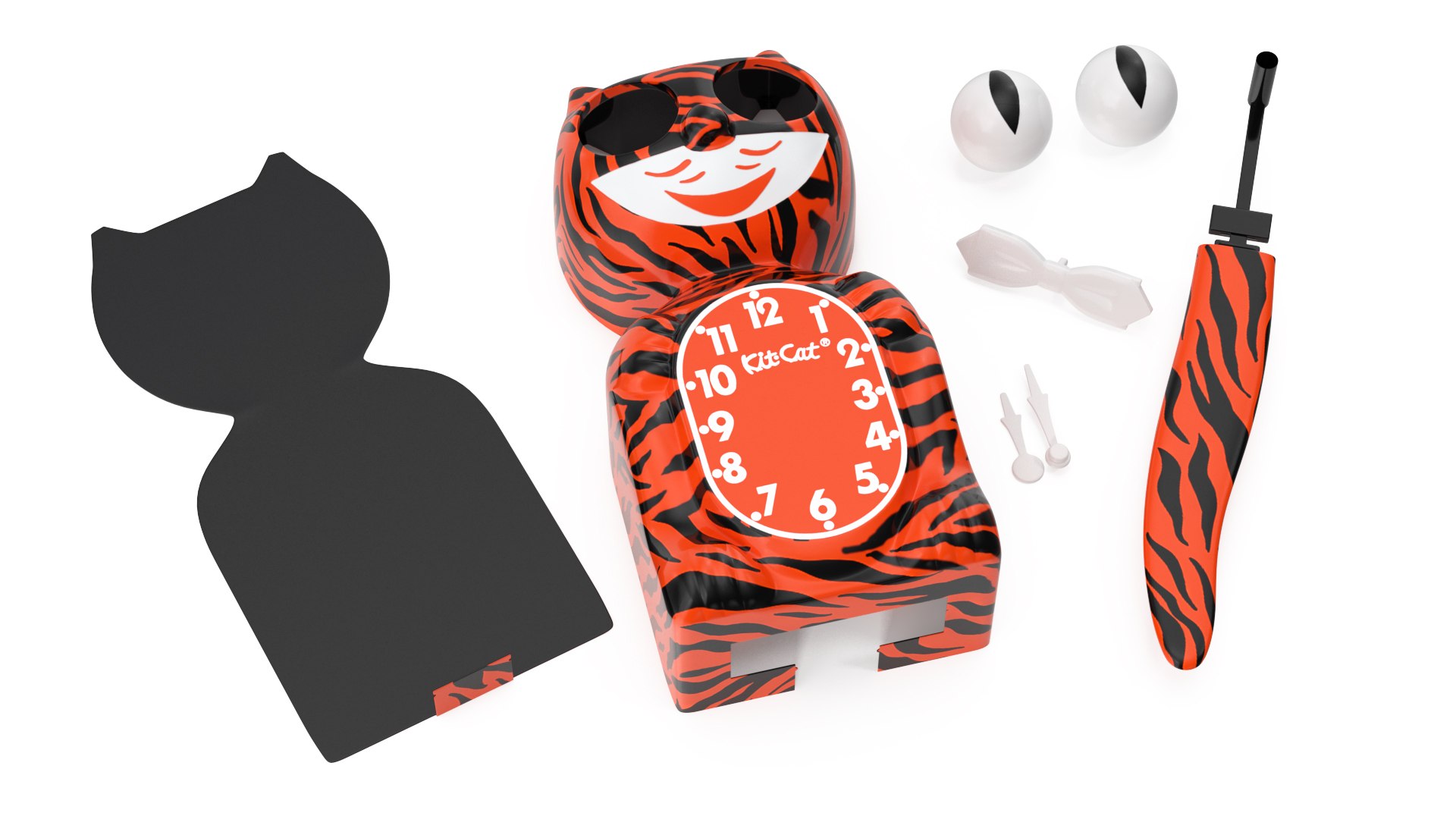 Bengal Tiger Kit Cat Clock Rigged 3D - TurboSquid 2065197