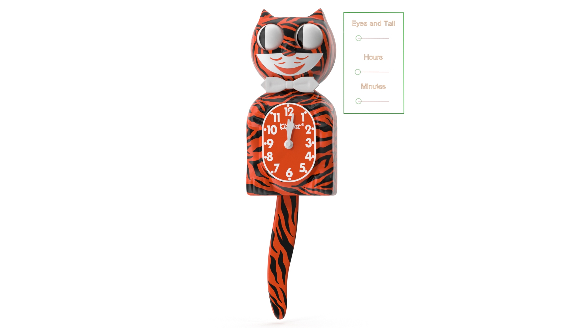 Bengal Tiger Kit Cat Clock Rigged 3D - TurboSquid 2065197