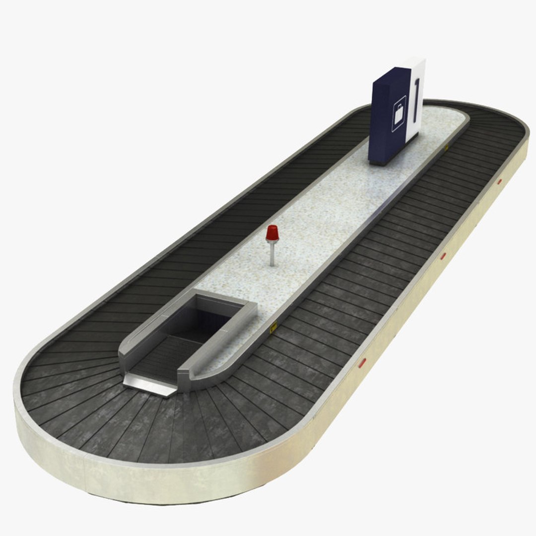 3D Airport Baggage Carousel - TurboSquid 1423988