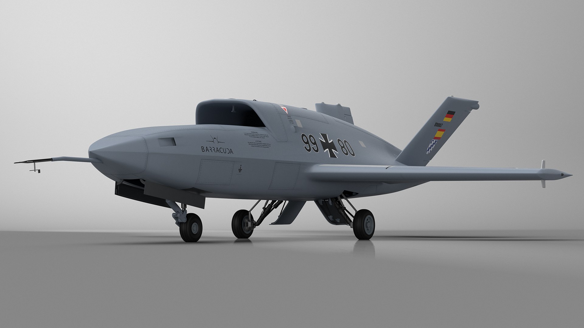 3D Jet Powered UAV EADS Barracuda Rigged For Cinema 4D - TurboSquid 2282256
