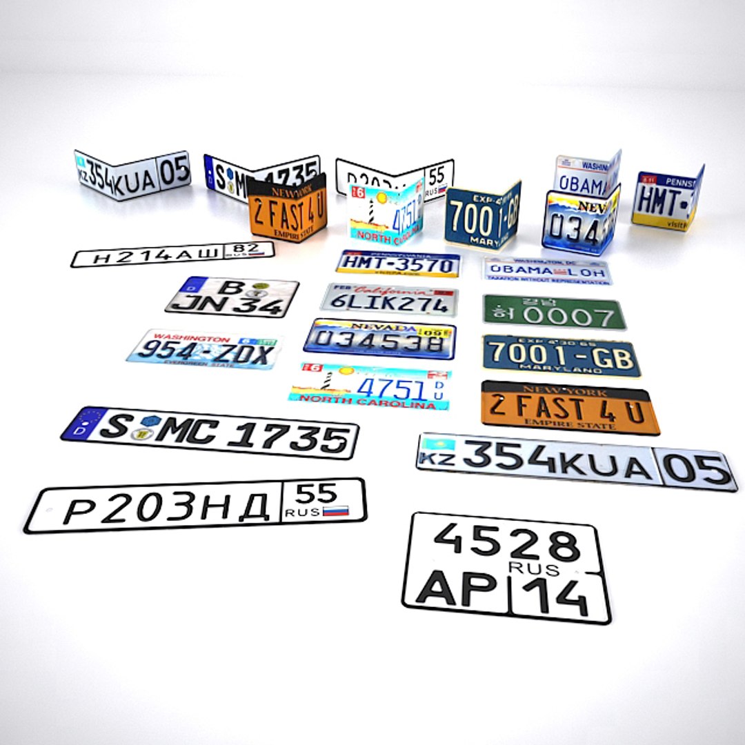 License plate car number 3D - TurboSquid 1152492