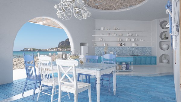 3D Seaman Dining Room and Kitchen model - TurboSquid 1978188