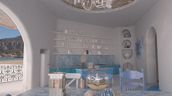 3D Seaman Dining Room and Kitchen model - TurboSquid 1978188